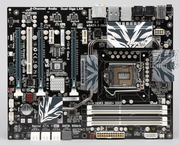 ECS P55H-AK，多了 PLX、NF200 大水管防卡彈 | T客邦