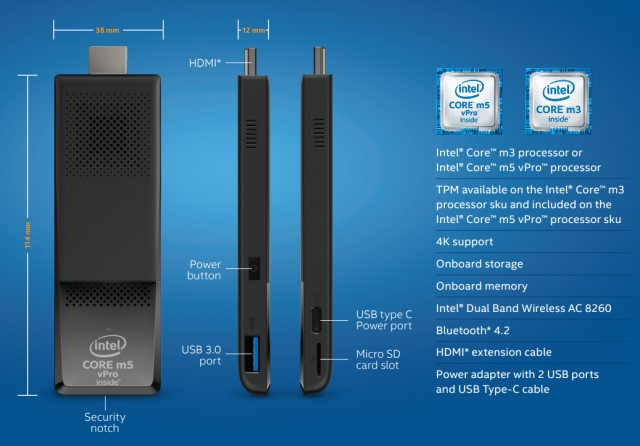 Intel Compute Sticks 改版，搭載 Core m3 與 Core m5 處理器 | T客邦