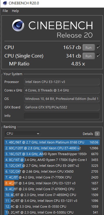 Cinebench R20測試軟體全新登場，加重負荷更適合操爆旗艦電腦 | T客邦