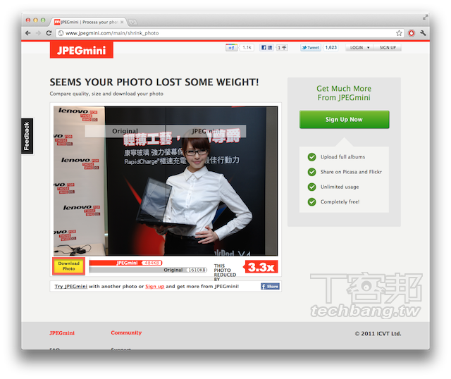 JPEGmini：把 JPEG 照片壓縮到 1/5，但品質不變 | T客邦