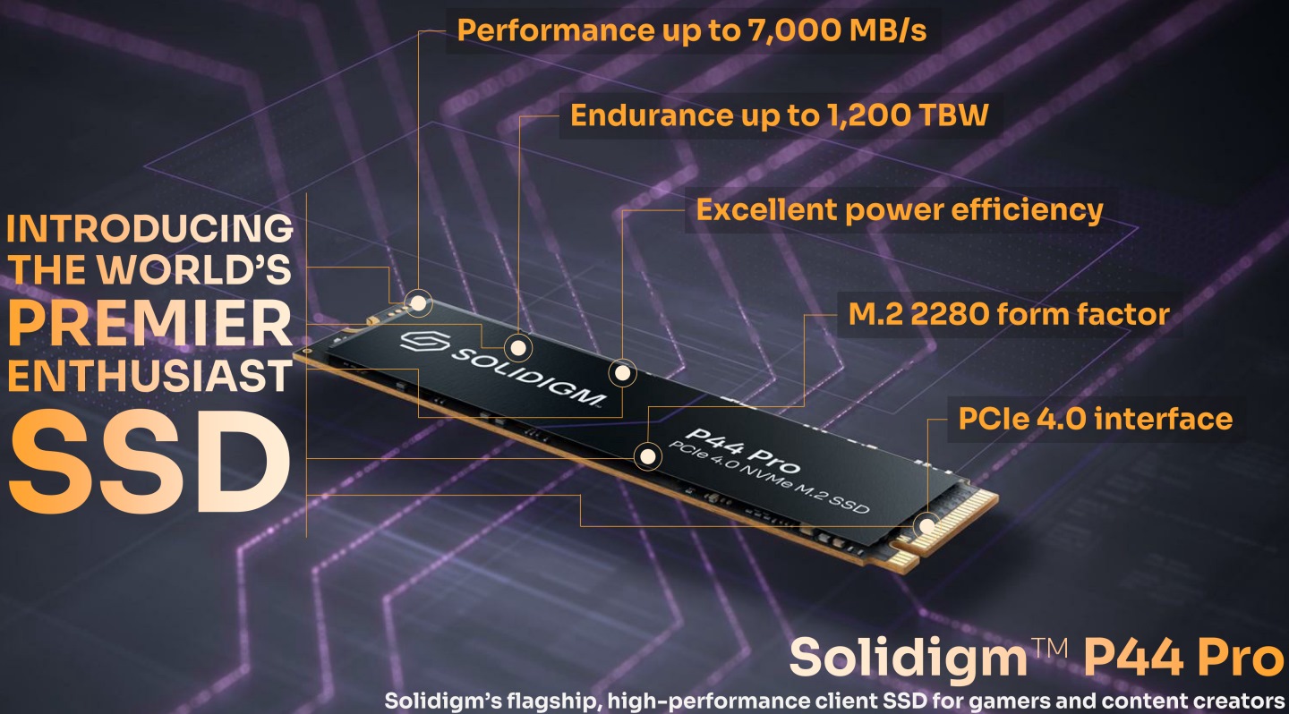 Solidigm發表P44 Pro高階固態硬碟，Gen 4介面速度飆破7300MB/s | T客邦
