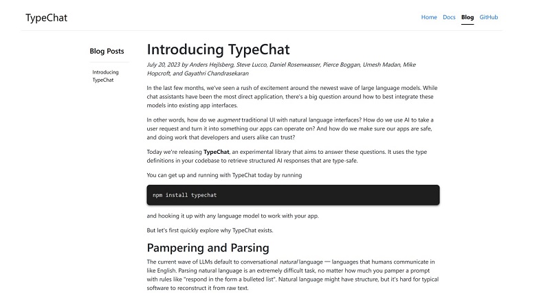 C# 與 TypeScript 之父推出開放原始碼專案 TypeChat，用於大型語言模型與自然語言接口 | T客邦
