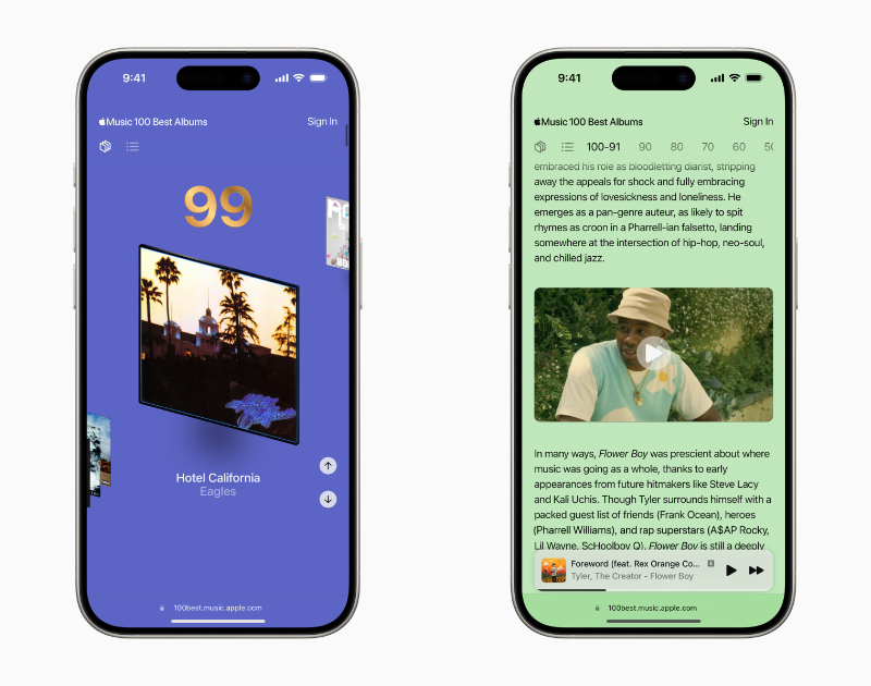Apple Music 首度推出 100 Best Albums 榜單，每天揭曉 10 張上榜專輯 | T客邦
