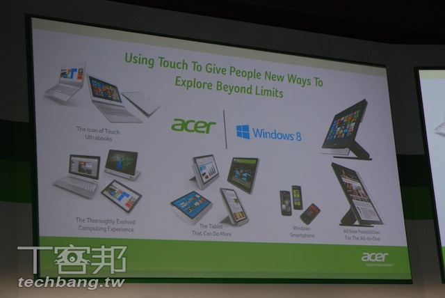 Computex 2012：Acer 發表六款 Windows 8 觸控平板、Ultrabook、AIO | T客邦
