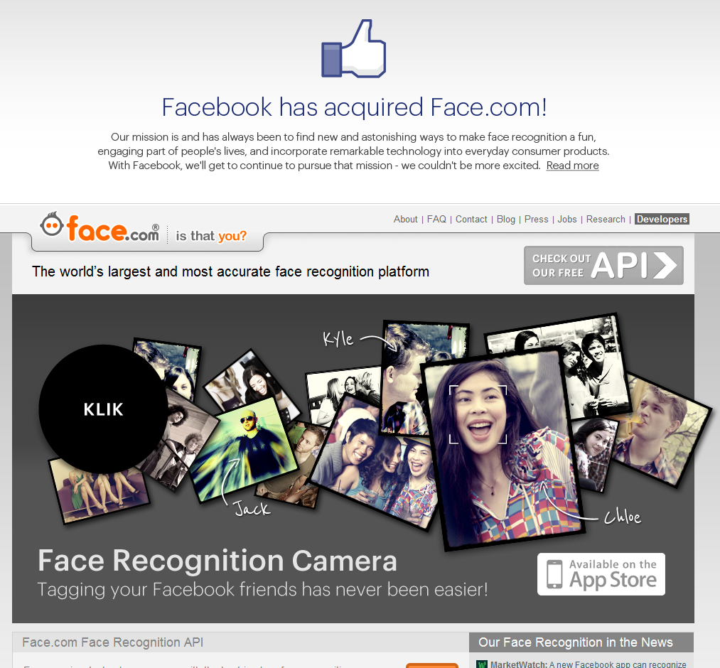 Facebook 收購 Face.com 臉部辨識公司 | T客邦